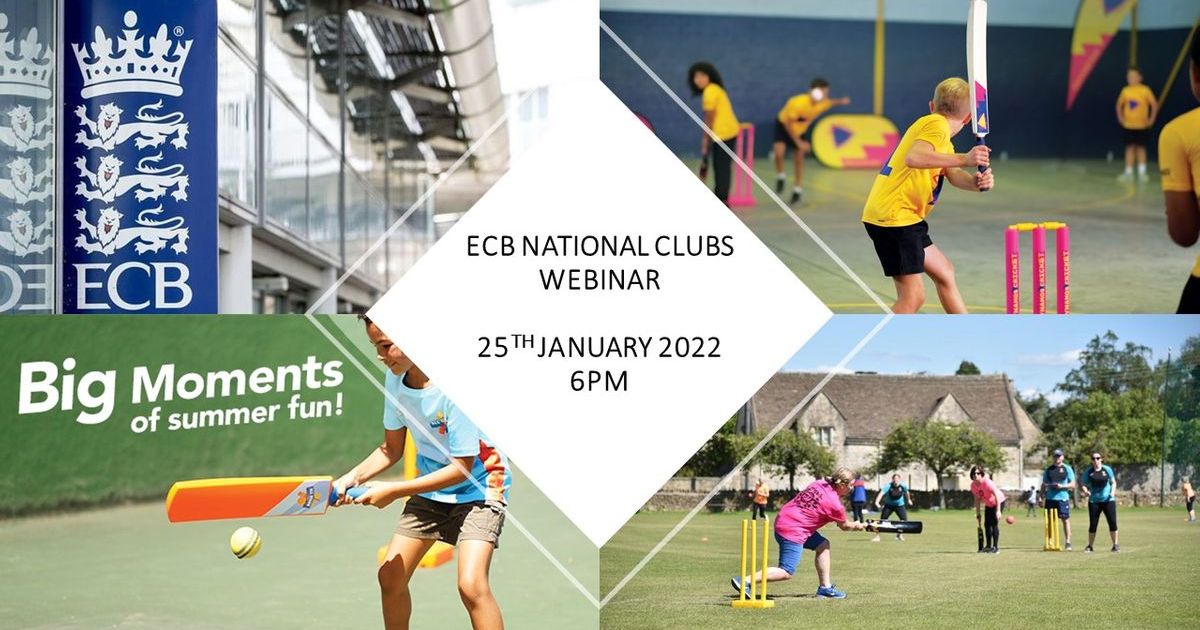 Registration for the ECB National Clubs Webinar on 25 January 2022 is ...