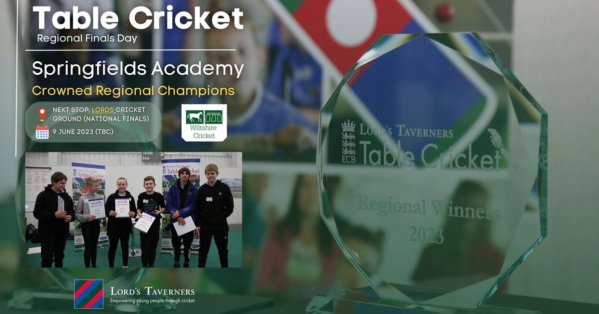 Springfields Academy crowned regional table cricket champions ...