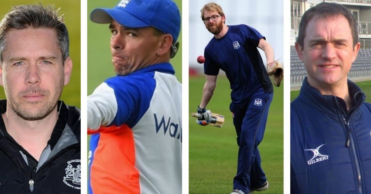 Gloucestershire's Richard Dawson, Tim Hancock, Chris Taylor and Mark ...